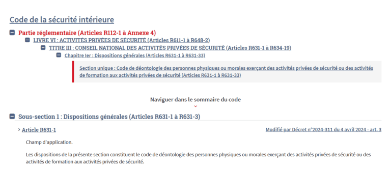 Code de Déontologie pour les Agents de Sécurité Privée en France - Sécurité Privée Online